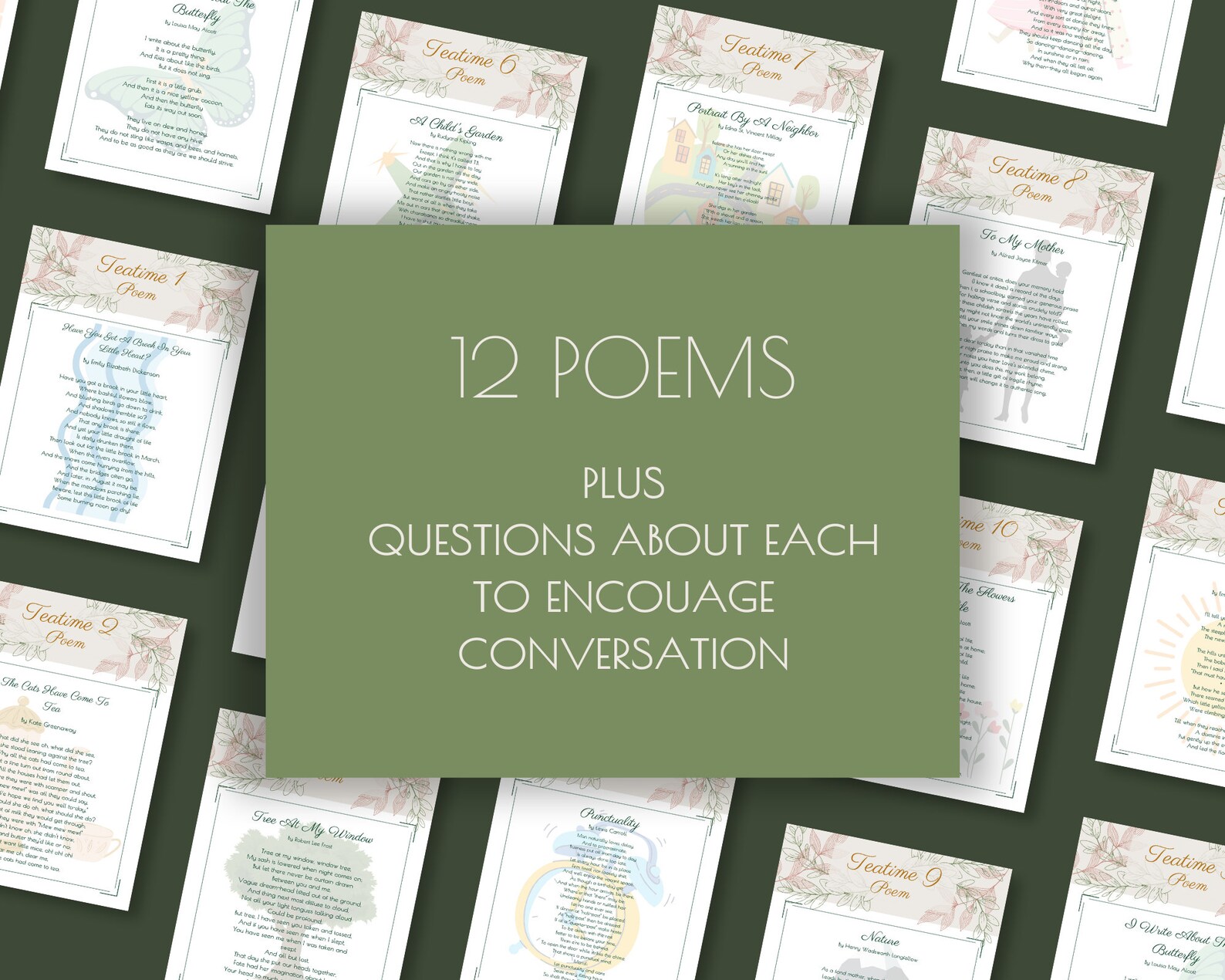 Homeschool Printable Lesson Table Manners for Kids Poetry Teatime ...