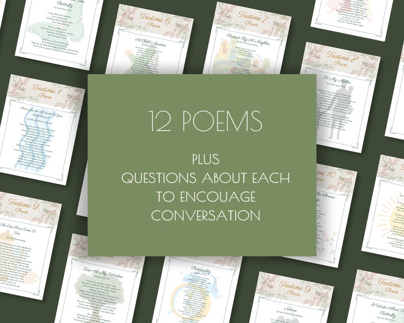 Homeschool Printable Lesson Table Manners for Kids Poetry Teatime ...