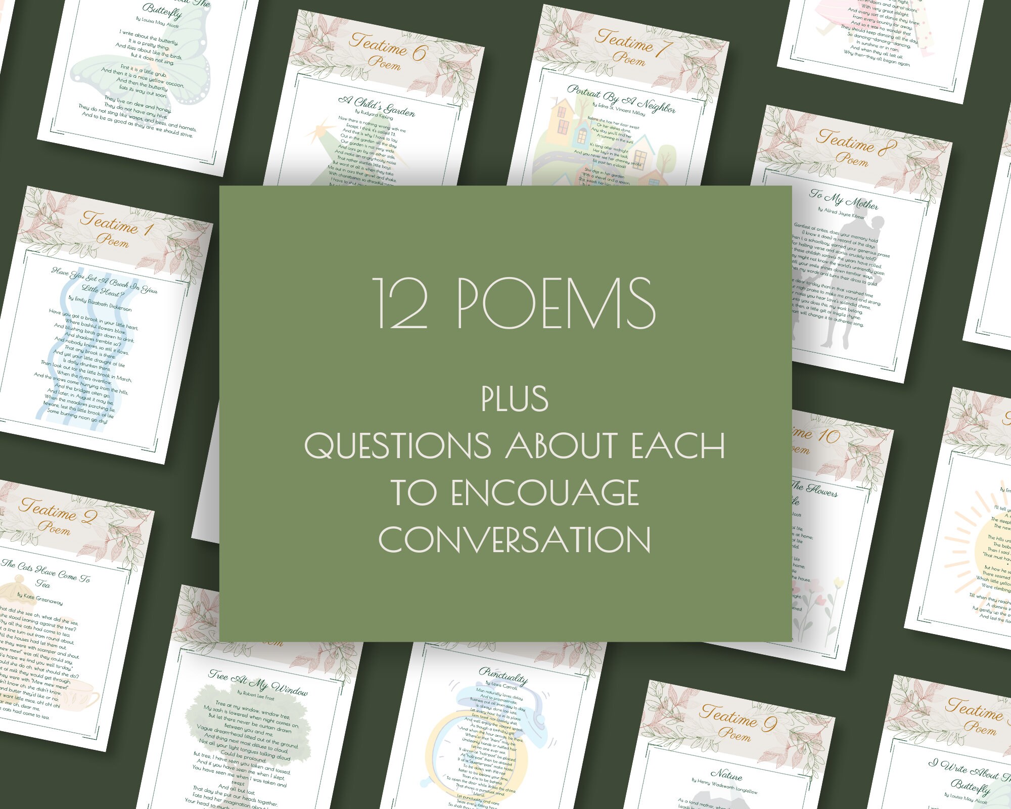 Homeschool Printable Lesson Table Manners for Kids Poetry Teatime ...