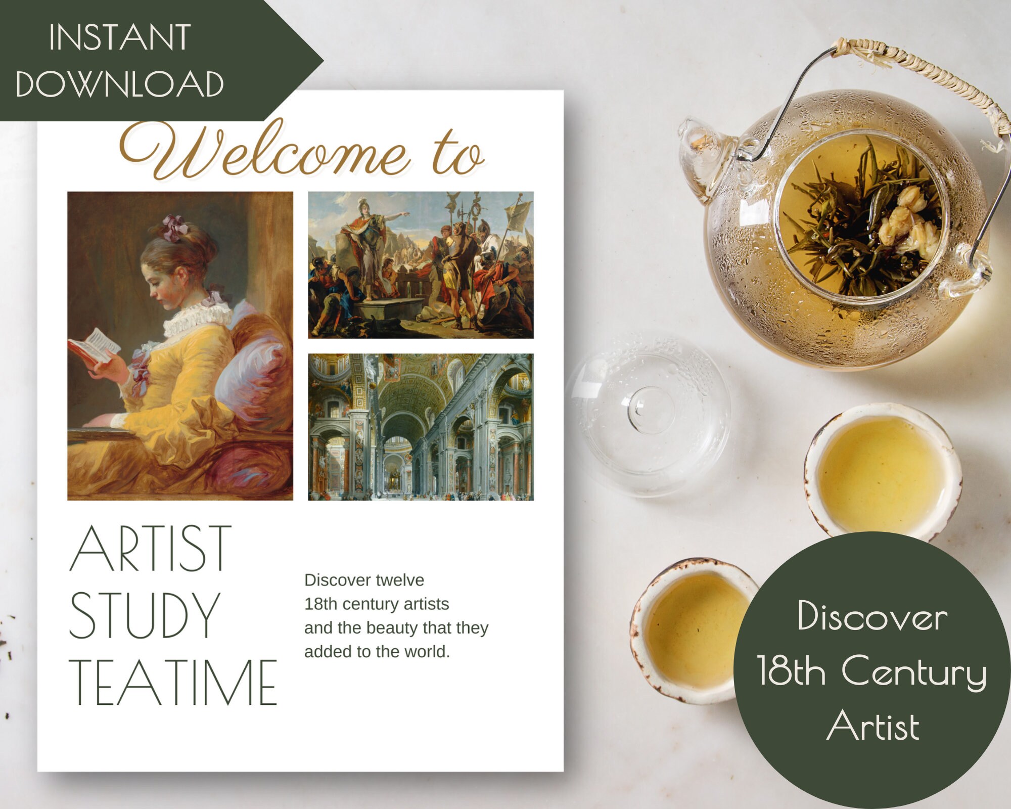 Printable Homeschool Artist Study Charlotte Mason Teatime Course ...