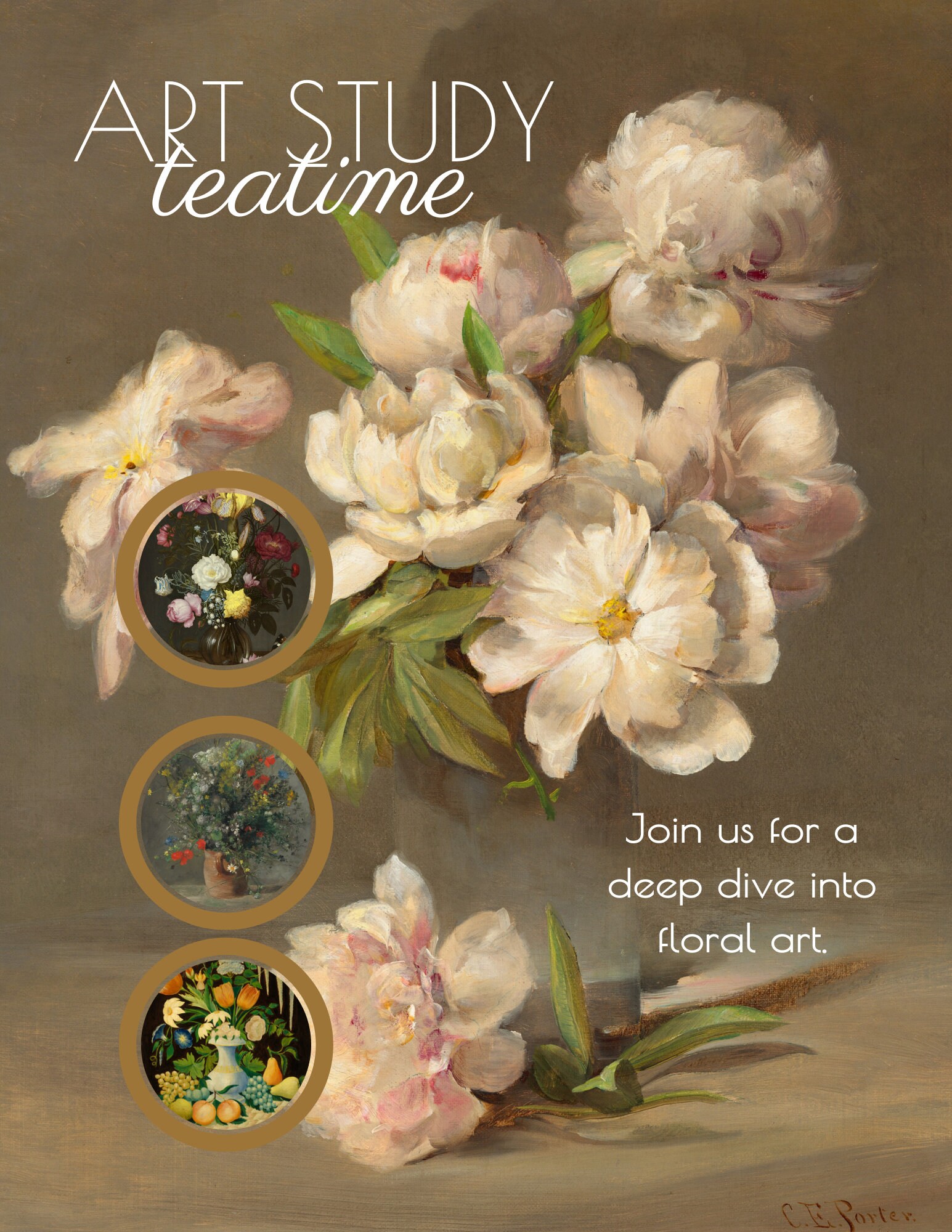 Printable Homeschool Art Study Charlotte Mason Teatime Floral Art Study ...