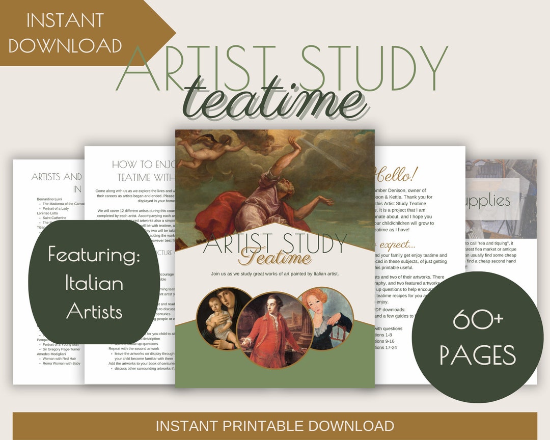 Charlotte Mason Picture Study Homeschool Printable Art Appreciation ...