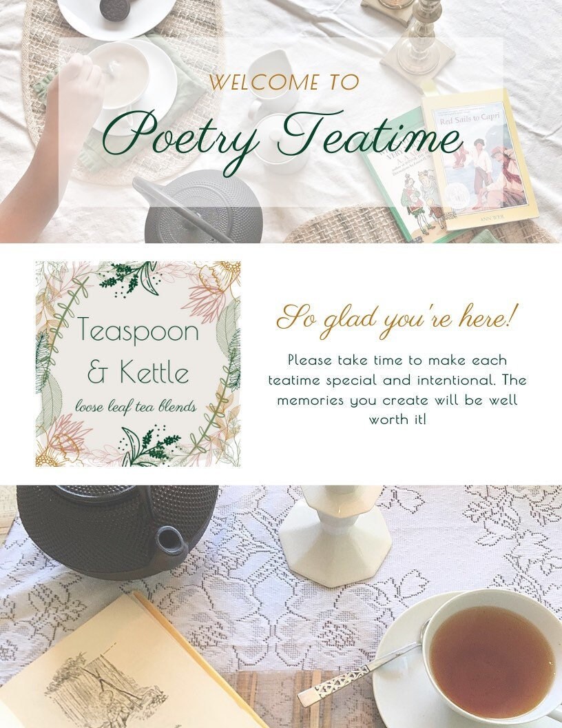 Printable Lessons: 12 Table Etiquette and Poetry Appreciation - Etsy