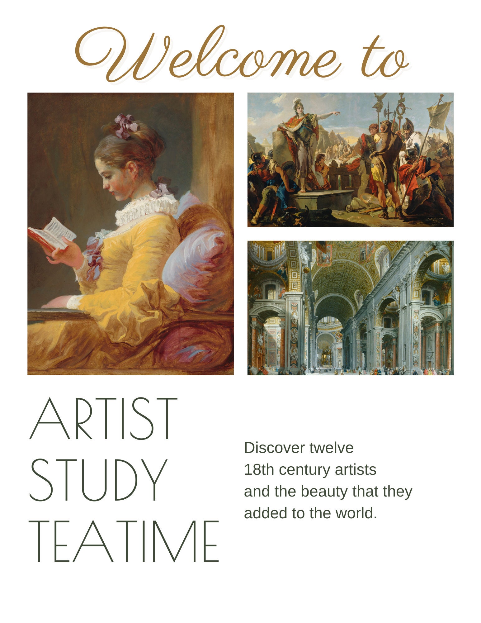 Printable Homeschool Artist Study Charlotte Mason Teatime Course ...