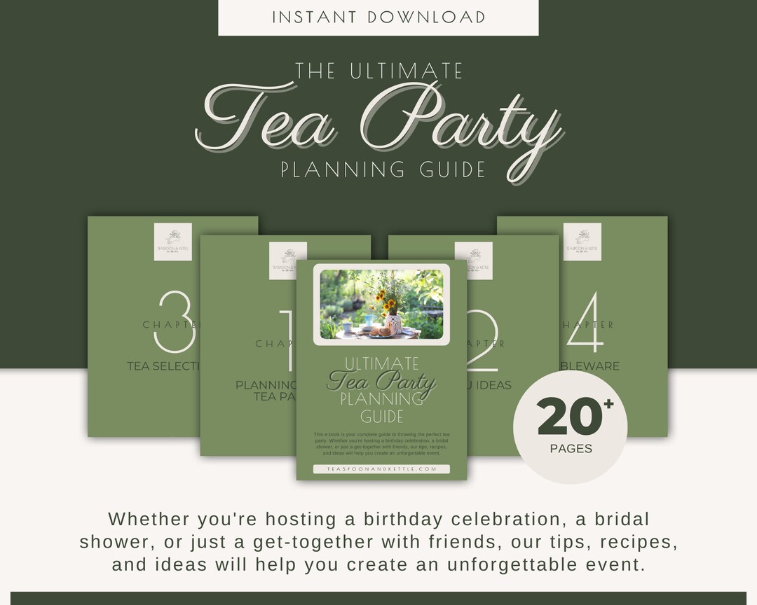 Tea Party Hosting Guide Tea Party Ideas Hosting E-book for Tea Party ...