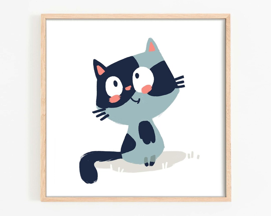 Wall Picture Cat, Children's Poster Children's Room Decoration Poster ...