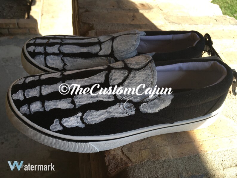 Custom Skeleton Shoes - Etsy