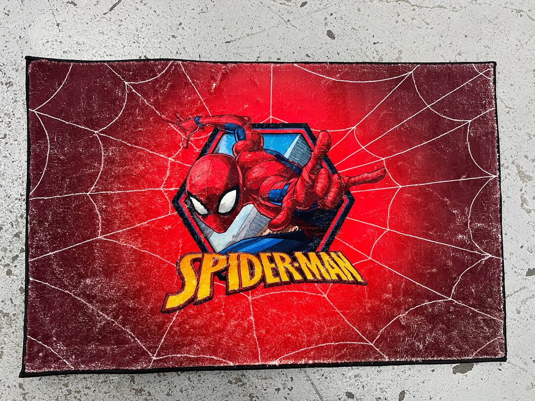 Spiderman Spidey Web Character Cartoon Soft Floor Mat Rug Room - Etsy