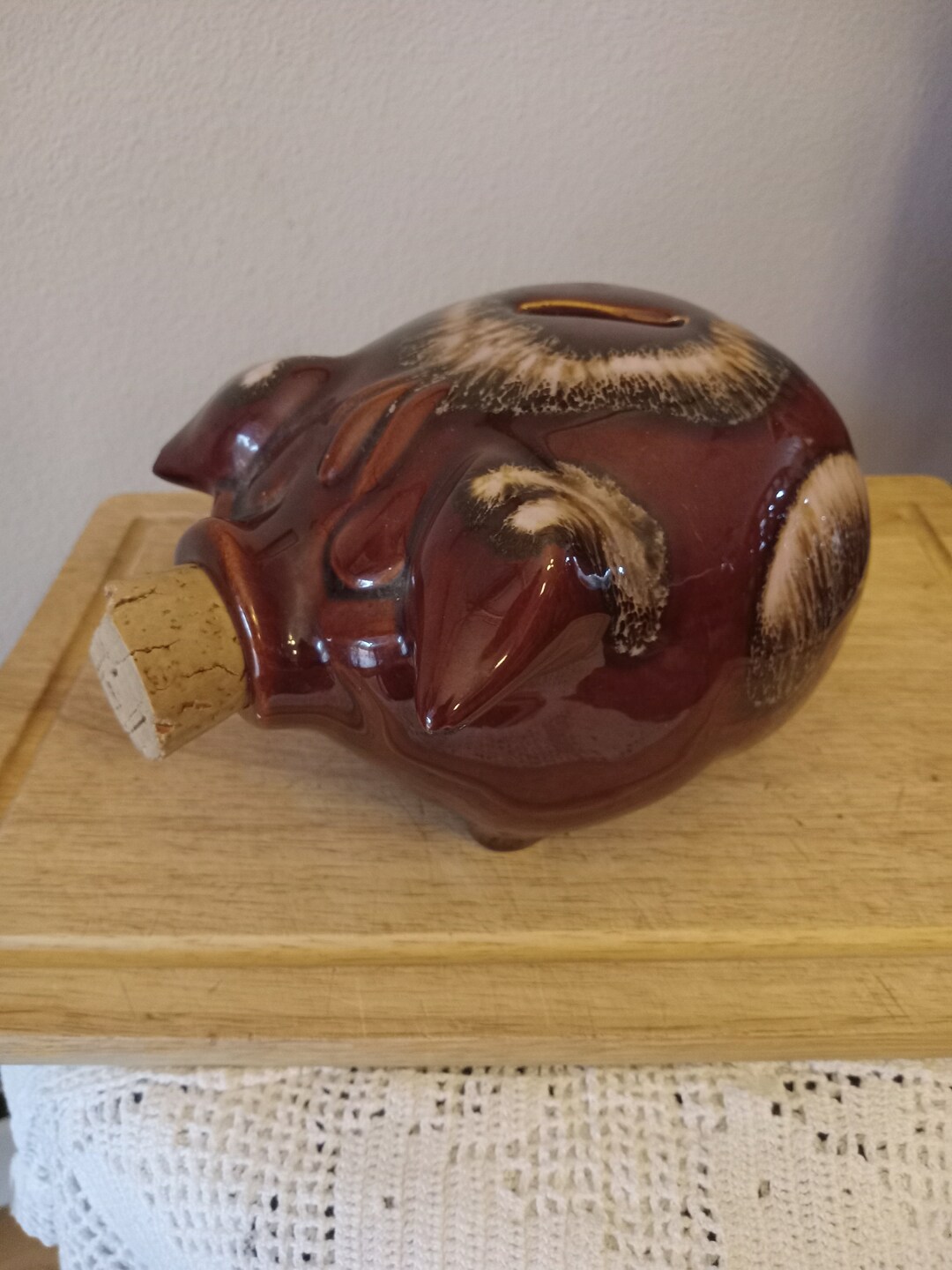 1957 Corky Pig Piggy Bank, Cork Nose, Marked H.p.co. hull Pottery ...