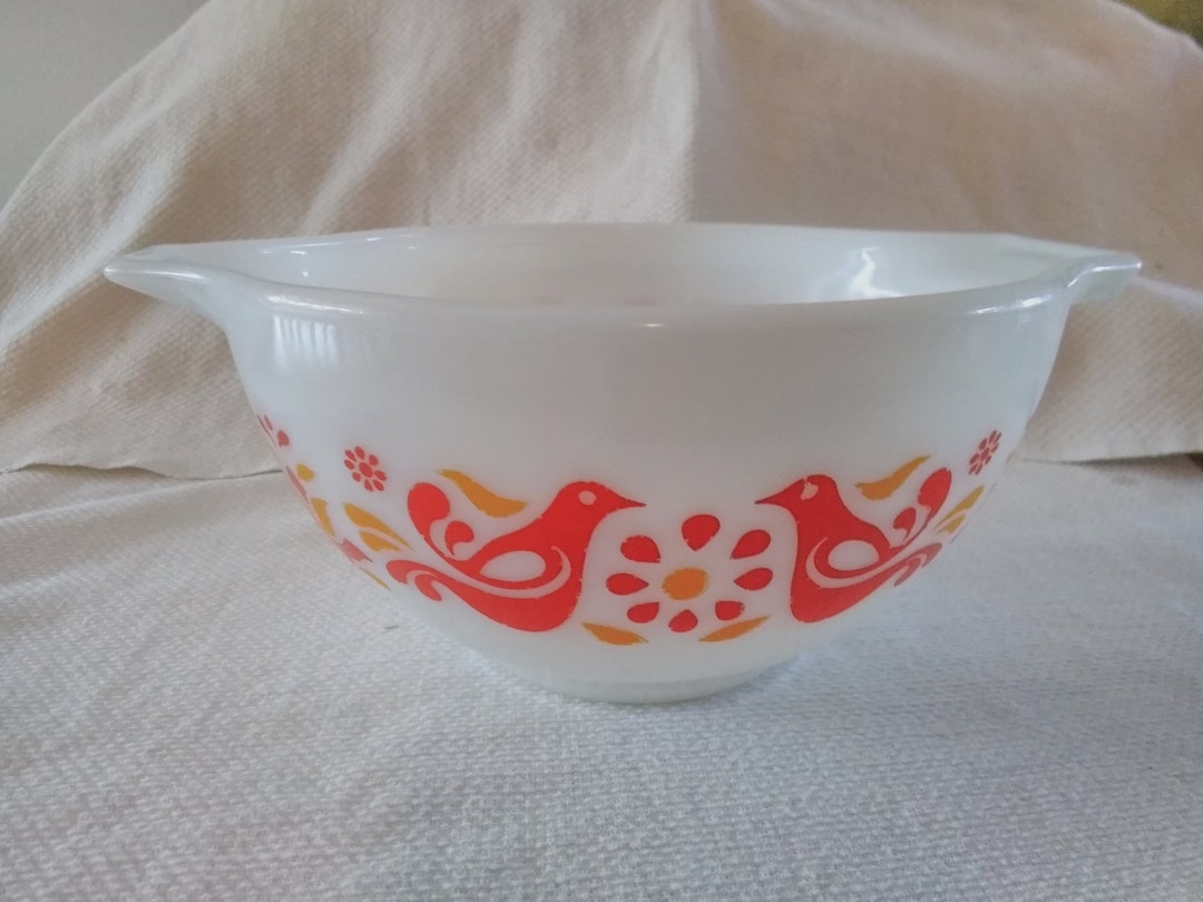 Pyrex Friendship Red Bird Cinderella Bowl #441, 1 1/2 Pint, the ...