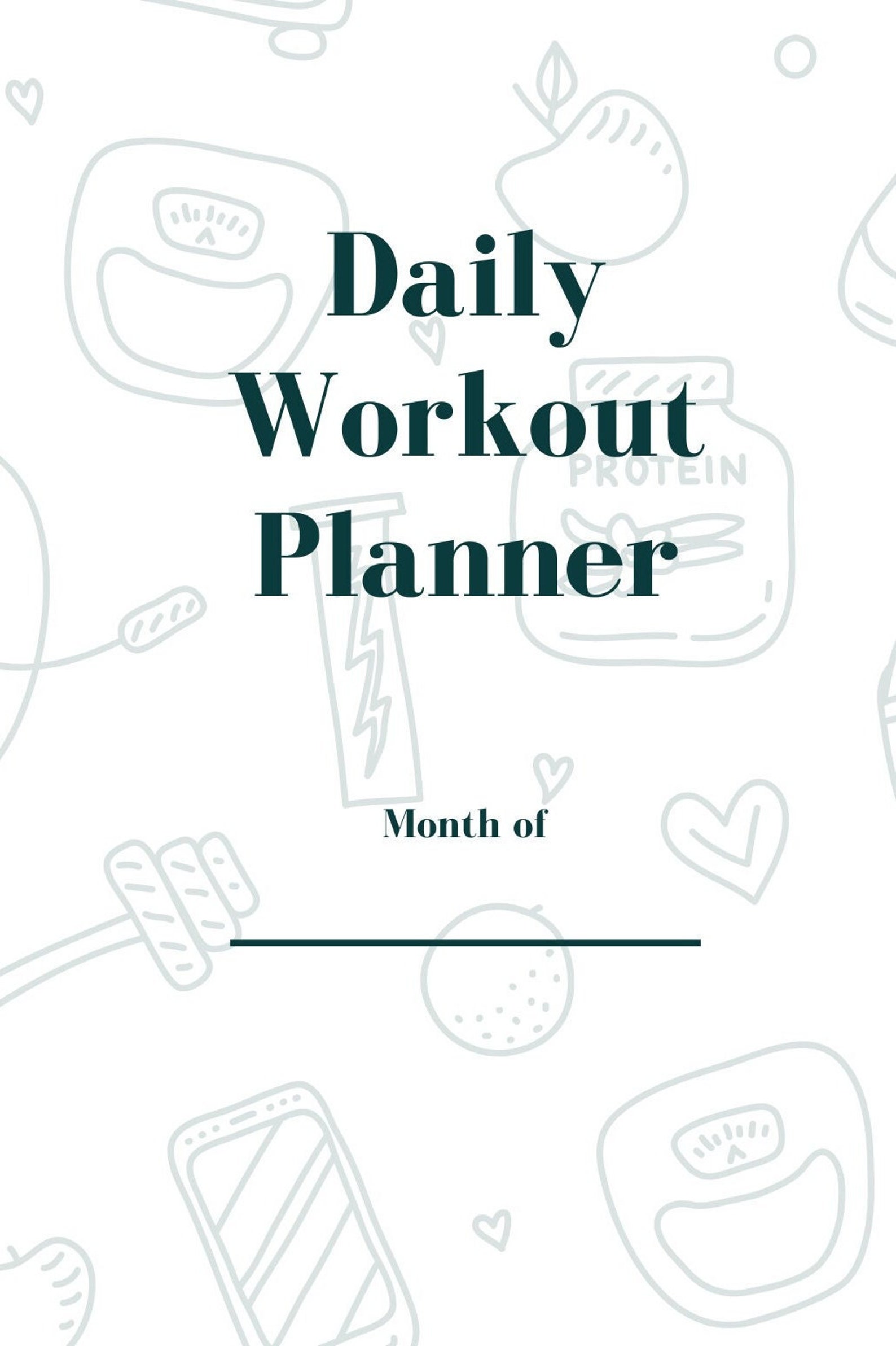 30-day Workout Planner: Digital PDF Booklet for Fitness Goals - Etsy