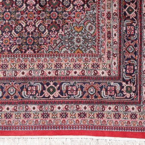 Bidjar Rug Vintage 13 X 10 Ft / 390 X 302 Cm Red Blue Grey Persian ...
