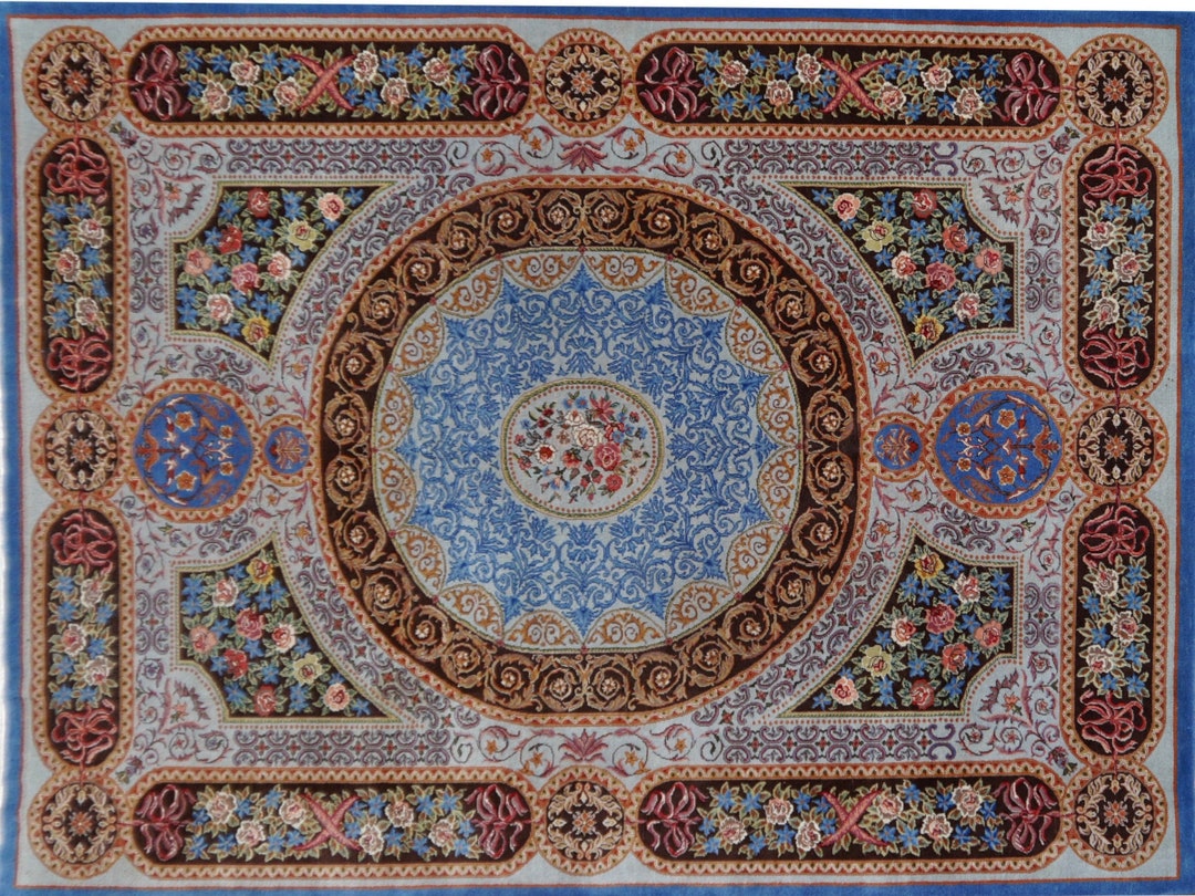 Castle Rug Room Size Vintage Renaissance Hand Knotted Aubusson Style ...