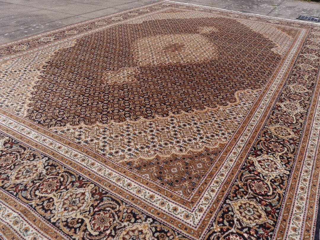 Black Vintage Rug 10 X 6.6 Ft 300 X 200 Cm Rug Semi Antique Mahi Fish ...