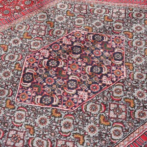 Bidjar Rug Vintage 13 X 10 Ft / 390 X 302 Cm Red Blue Grey Persian ...