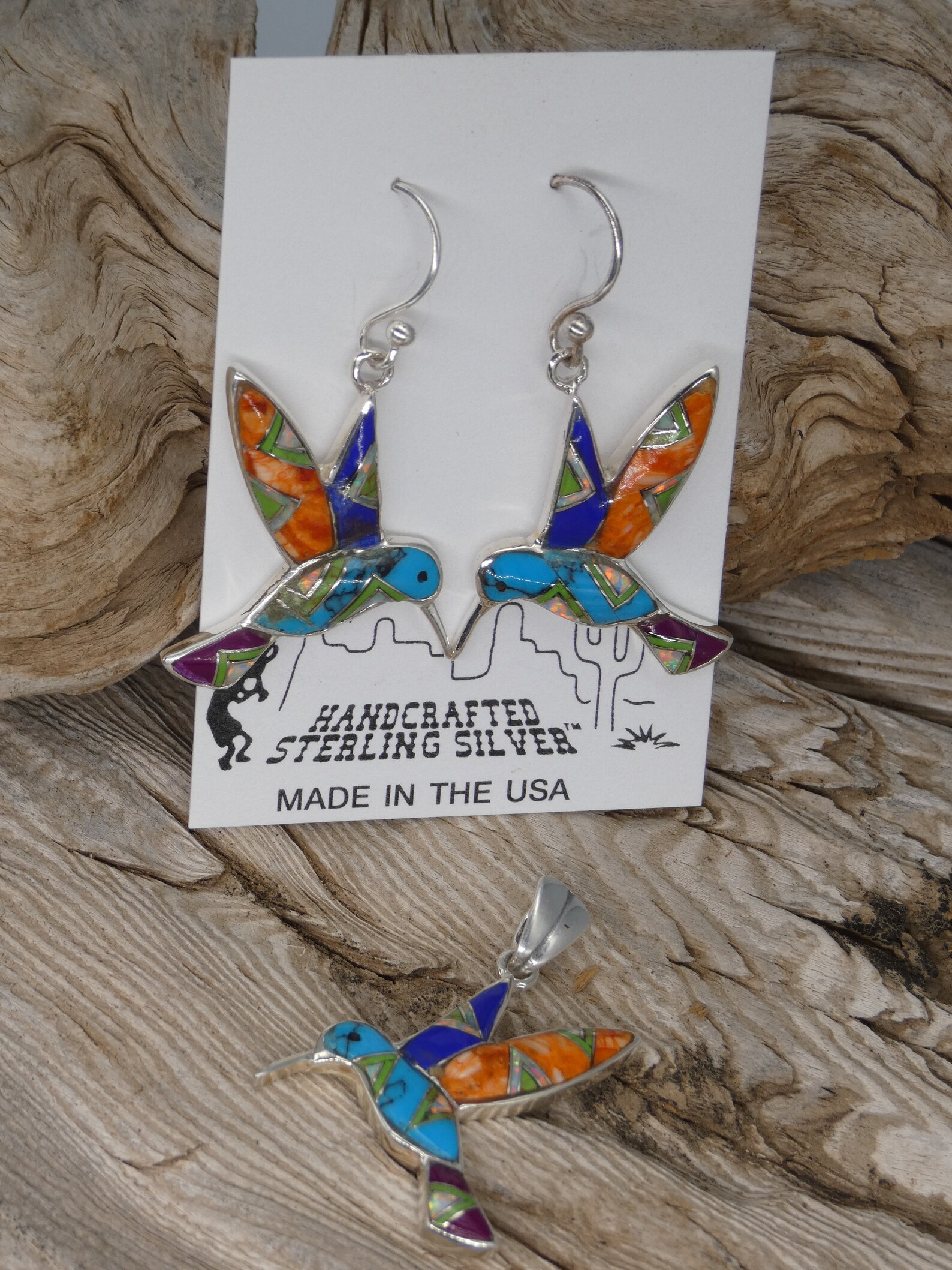 Hummingbird Southwestern Sterling Silver Colorful Multi | Etsy