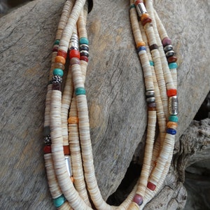 Native American Made Melon Shell With Colorful Multi Gemstones ...