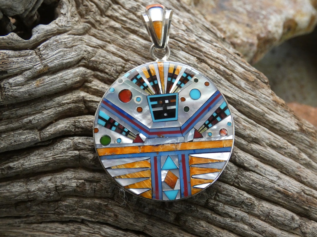Colorful Southwestern Mosaic & Turquoise Rabbit Unique Double Sided TWO ...