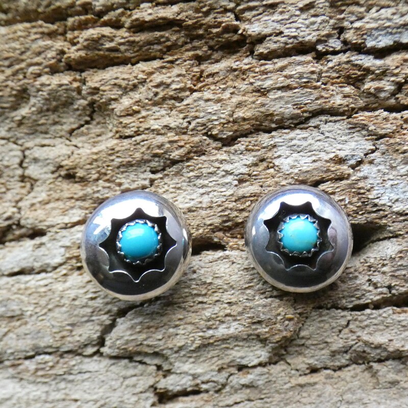 Shadow Box Turquoise Earrings - Etsy