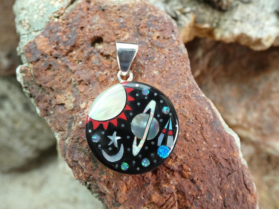 Gorgeous Night Sky Galaxy Sun Saturn Star Rocket Handmade Multi ...