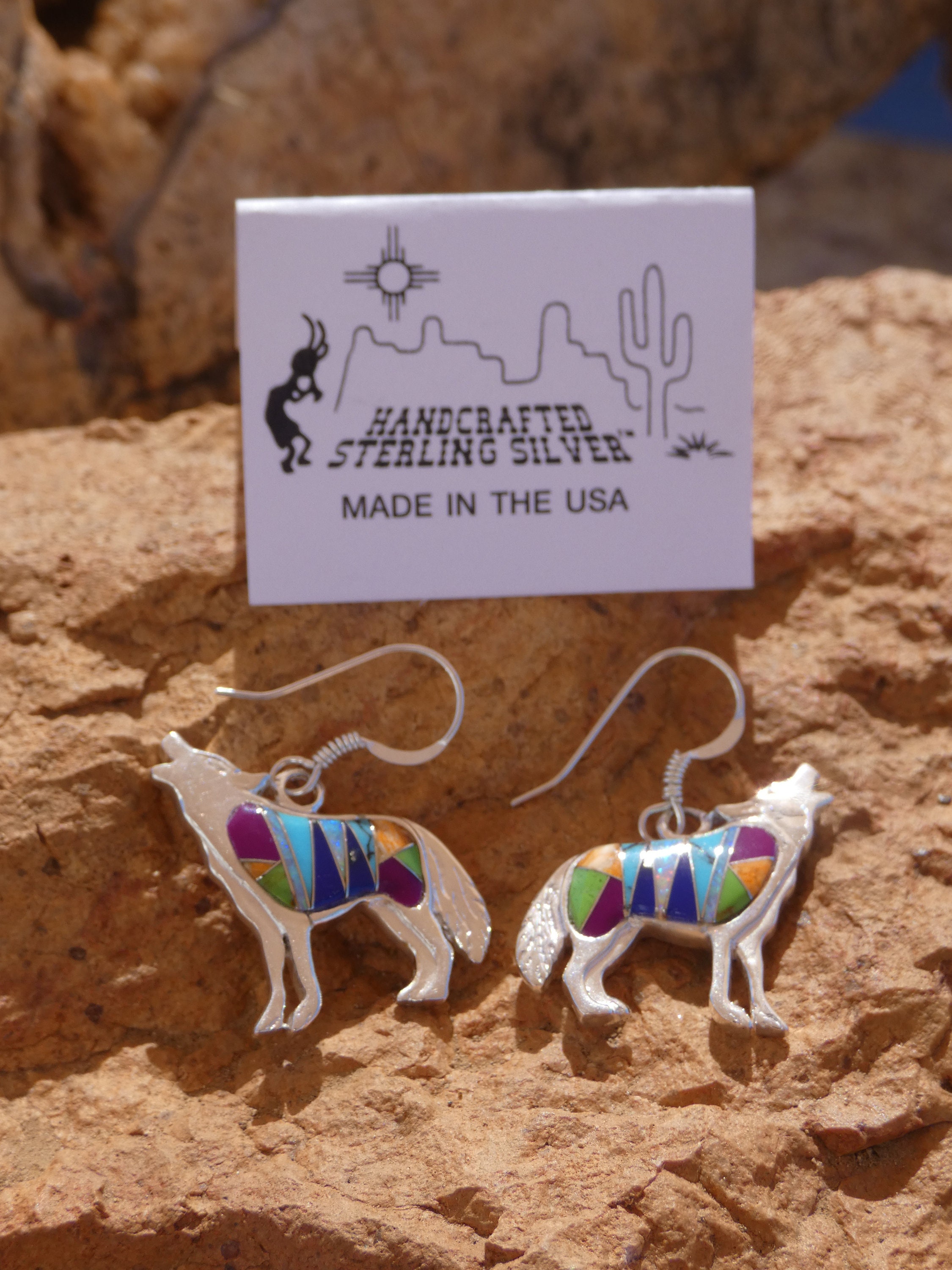 Howling Wolf Dog Coyote Sterling Silver 925 Southwestern High | Etsy
