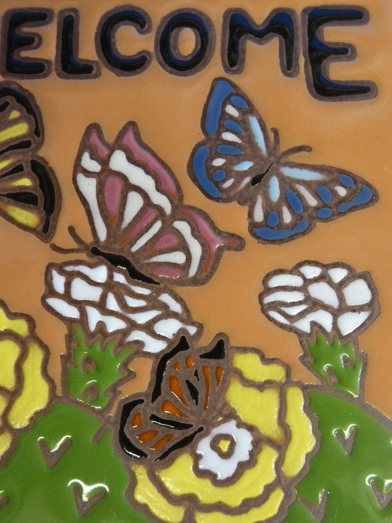 Ceramic Art Tile 6x6 Welcome Sign Trivet or Wall - Etsy