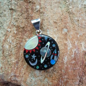 Gorgeous Night Sky Galaxy Sun Saturn Star Rocket Handmade Multi ...