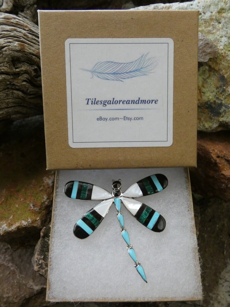 Native Made Dragonfly Zuni Artist Signed Multi Gemstone - Etsy