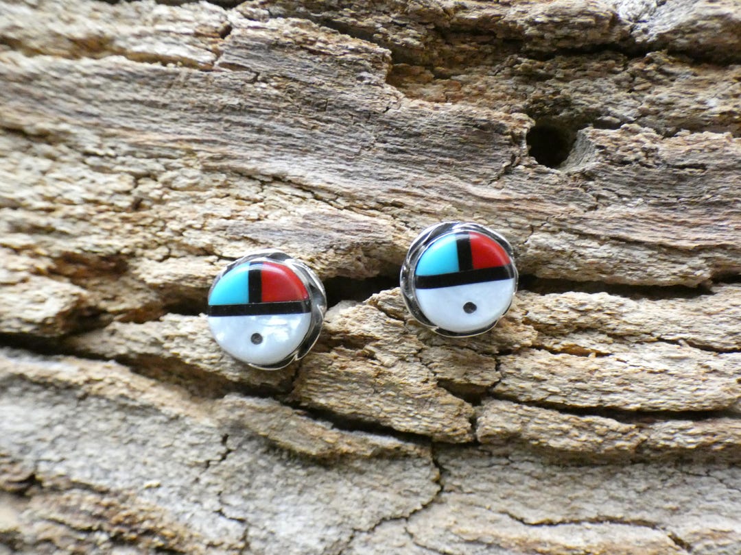 Native American Made Zuni Handcrafted Southwestern Sun God Sunface ...