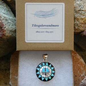 Zuni Sun God Gemstone & Vibrant Blue Fire Opal Handcrafted Micro Inlay ...