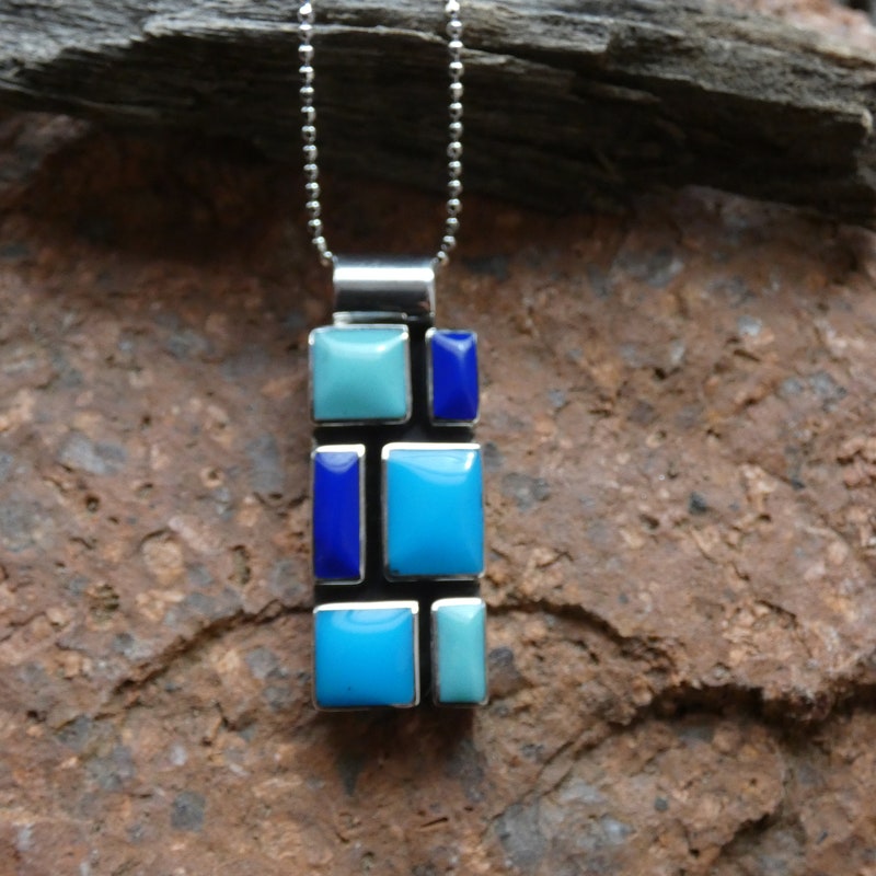 Lapis and Turquoise Necklace - Etsy