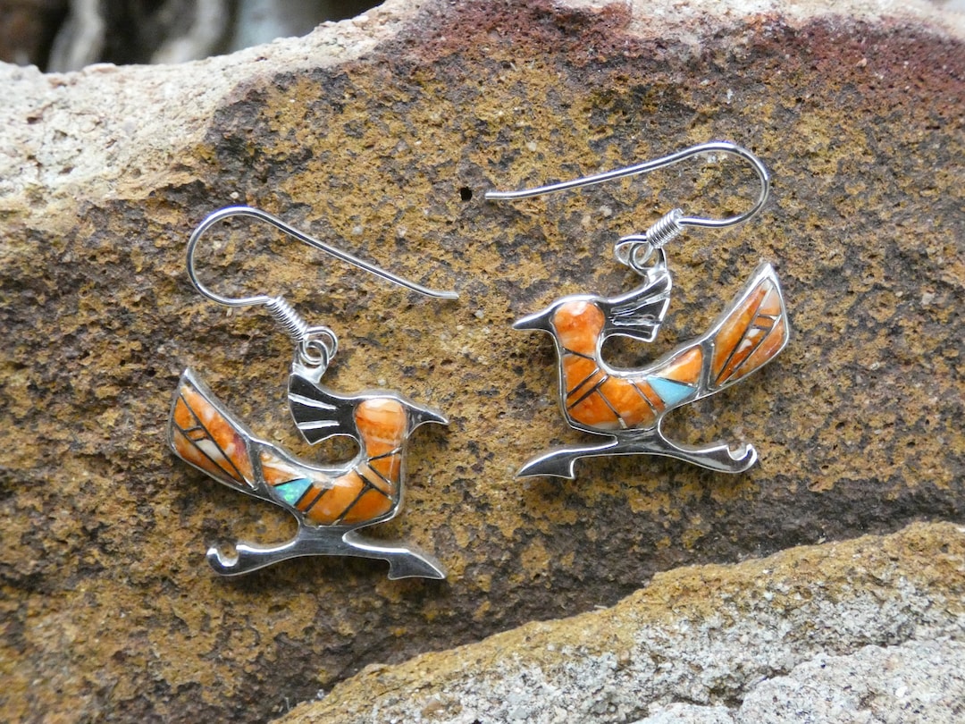Roadrunner Gorgeous Spiny Oyster & Opal Sterling Silver Inlay French ...