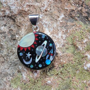 Gorgeous Night Sky Galaxy Sun Saturn Star Rocket Handmade Multi ...