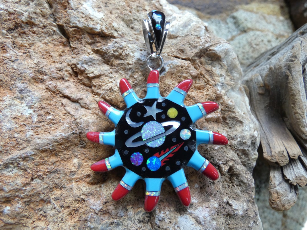 Southwestern Night Sky Galaxy Moon Stars Saturn Nice Handcrafted Multi ...