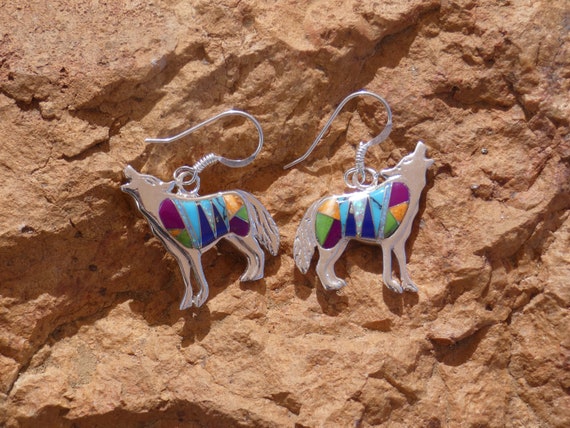 Howling Wolf Dog Coyote Sterling Silver 925 Southwestern High | Etsy