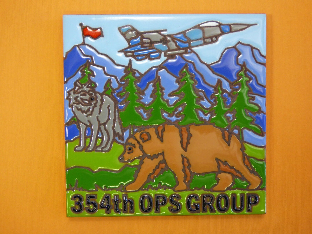 Ceramic Art Tile 6"x6" Unique Military 354th OPS Group United States ...