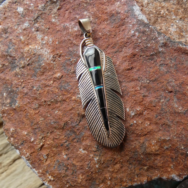 Onyx and Bronze Pendant - Etsy