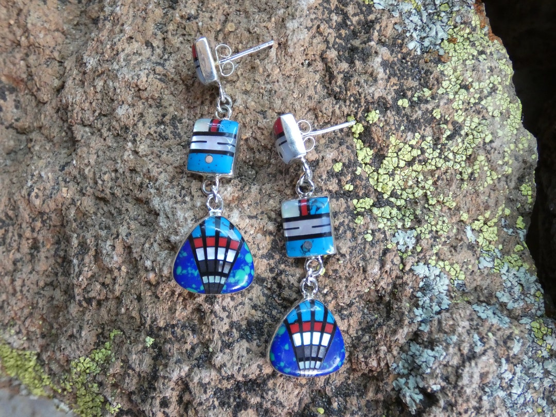 Zuni Sun Face Multi Gemstone Handcrafted Micro Inlayed Southwestern ...