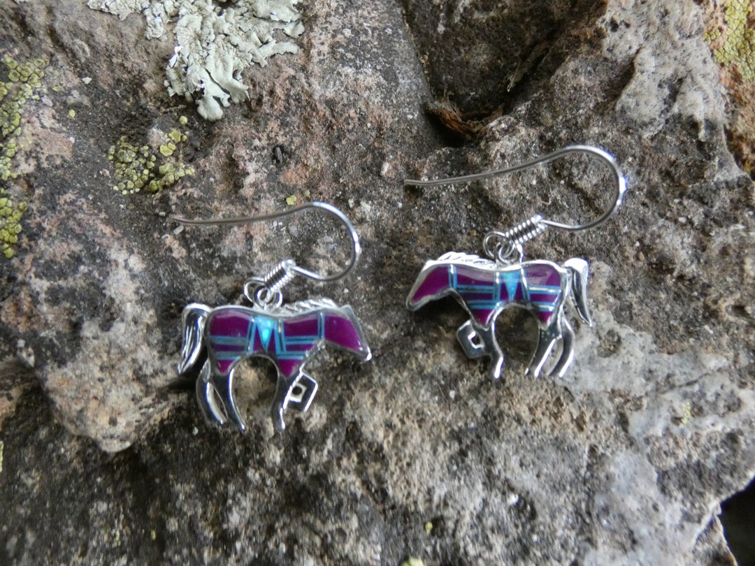 Handcrafted Sugilite & Opal Horse Pony Stallion Southwestern Western ...