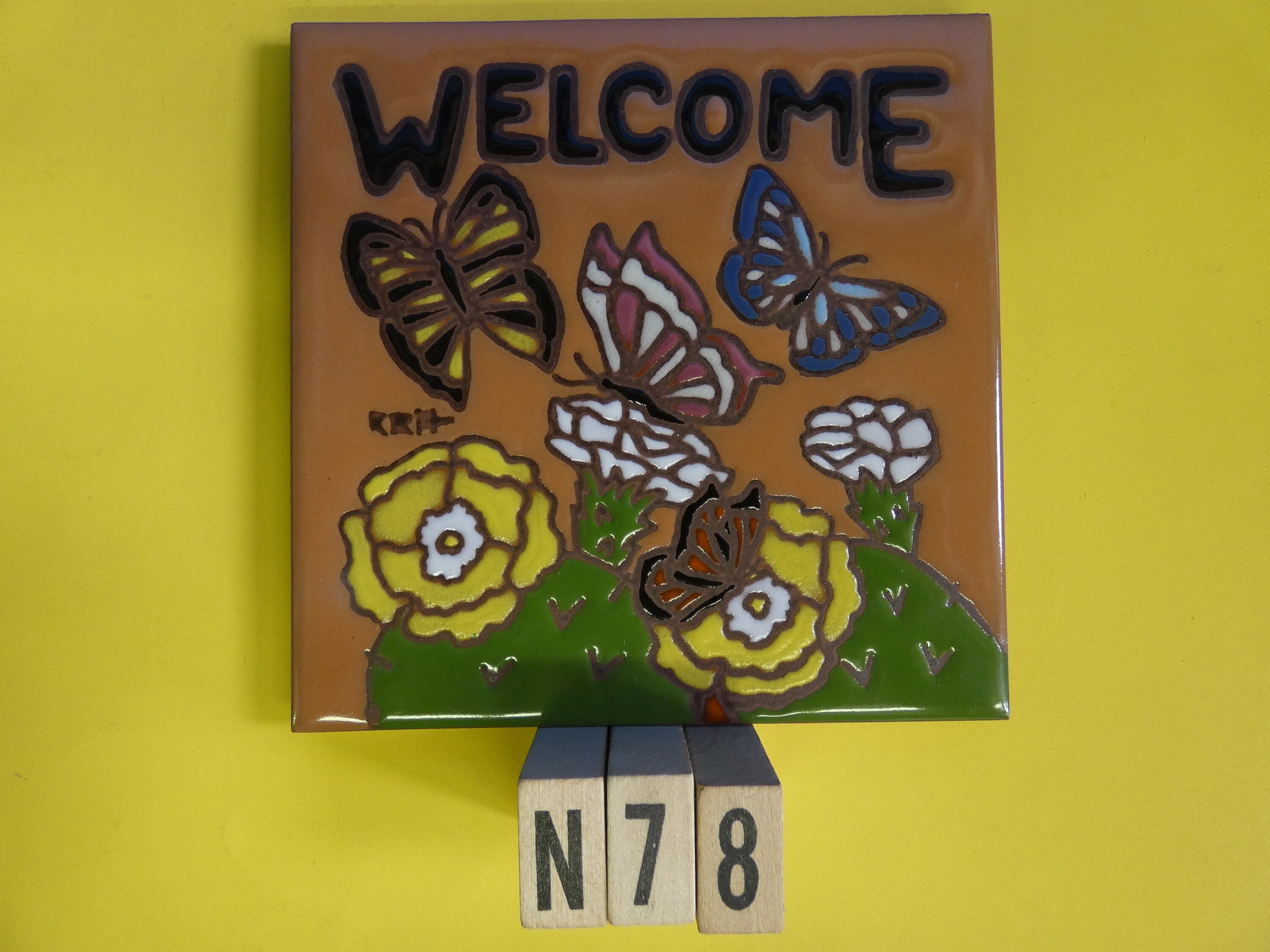 Ceramic Art Tile 6x6 Welcome Sign Trivet Or Wall | Etsy