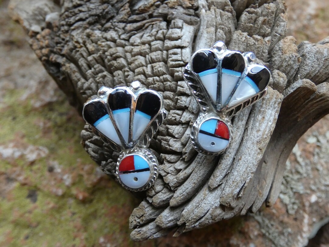 Native American Made Handcrafted Southwestern Zuni Sun God Signed Multi ...