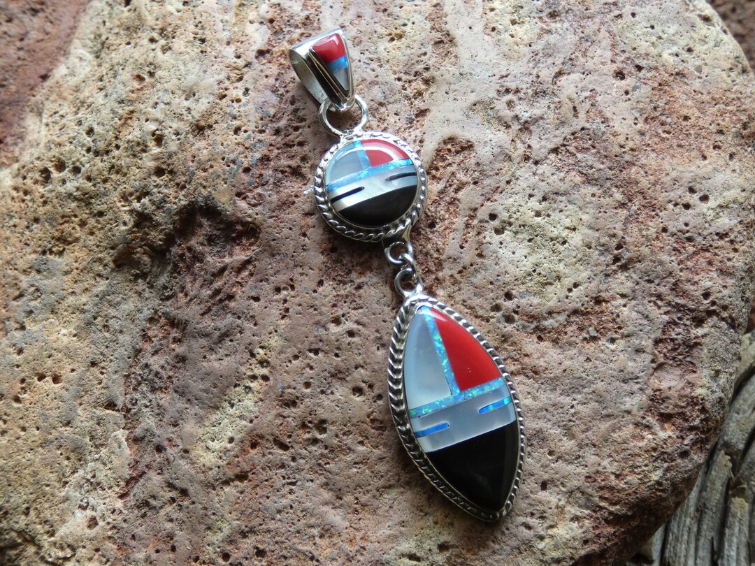 Gorgeous Native American Symbol Zuni Sun Face Handcrafted Multi ...