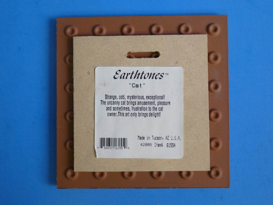 Ceramic Art Tile 6x6 Cute Colorful Kitty Cat - Etsy