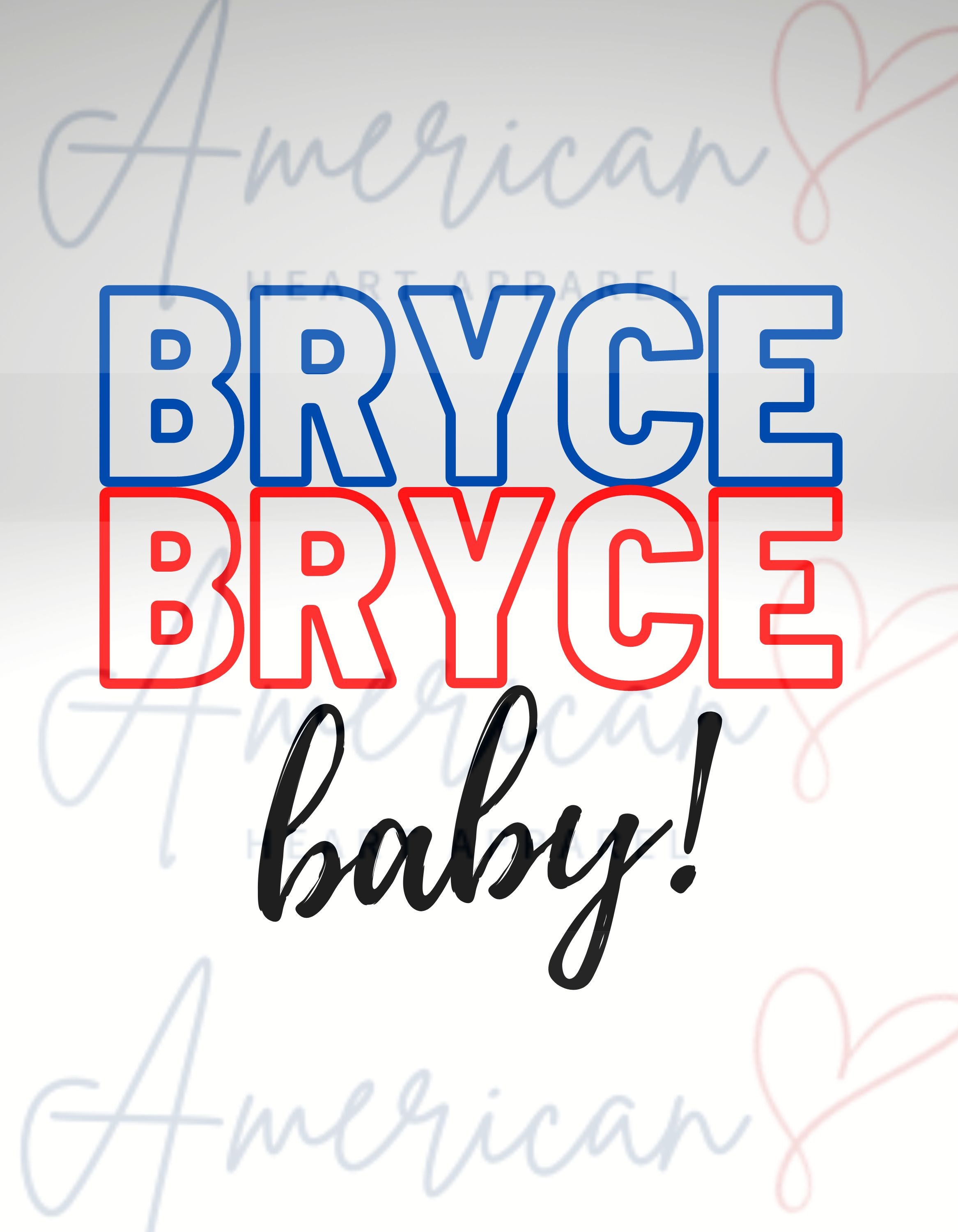 Bryce Bryce Baby PNG, JPEG, SVG - Etsy