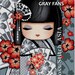Pretty Kimmi Doll Gray Fans and Red Flowers 1 Cross Stitch PDF Pattern ...
