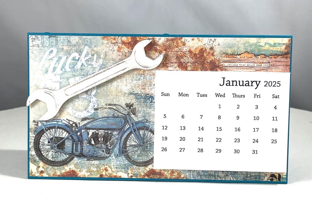 2025 Motorcycle Stand up Desk Calendar - Etsy