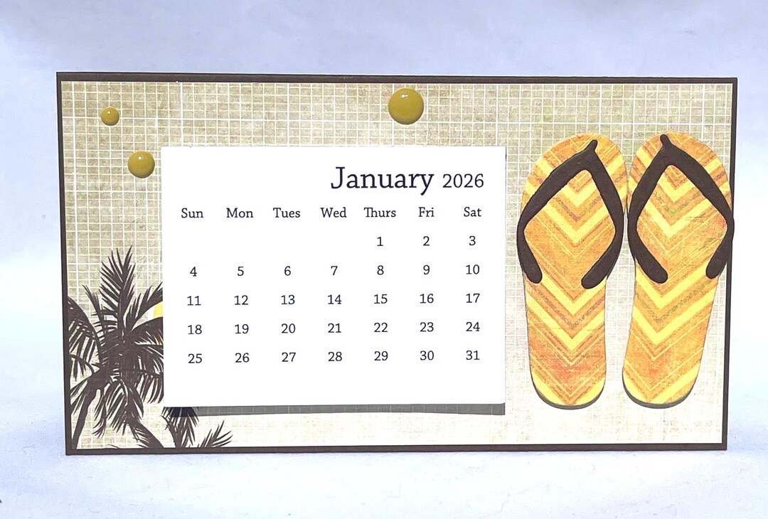 2026 Flip Flop Stand up Desk Calendar - Etsy