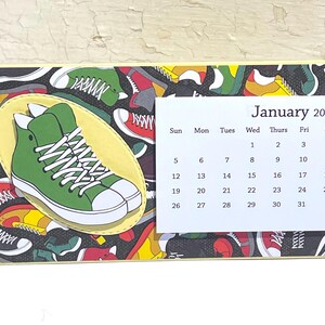 2025 Sneakers Stand up Desk Calendar - Etsy