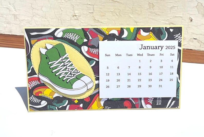 2025 Sneakers Stand up Desk Calendar - Etsy