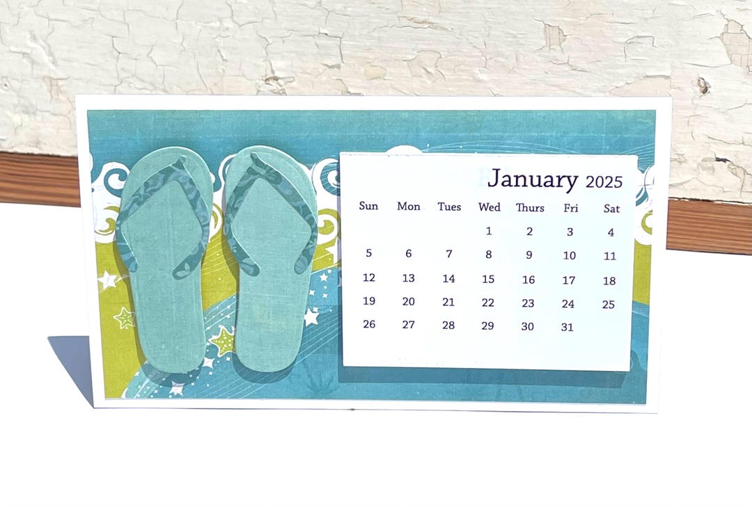 2025 Flip Flop Stand up Desk Calendar - Etsy